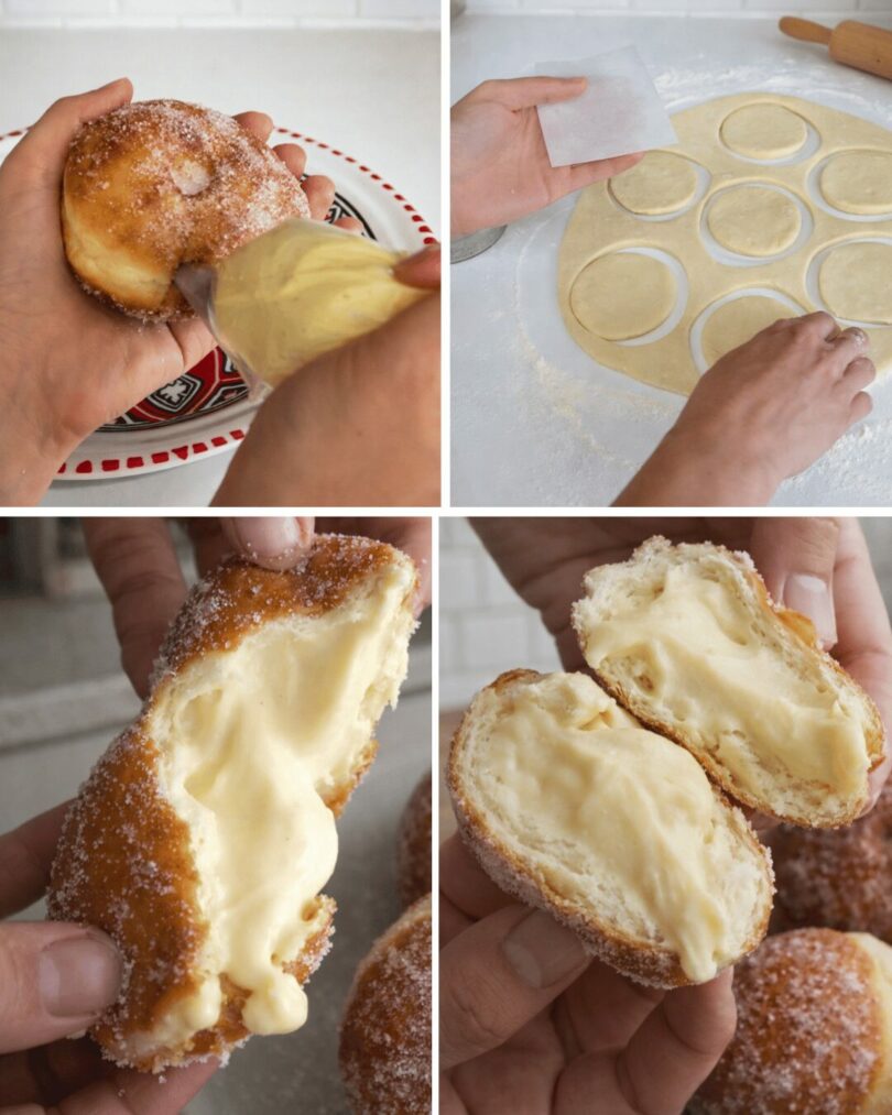 Beignets Maison à la Crème Vanille et Chocolat : Ultra Moelleux ...