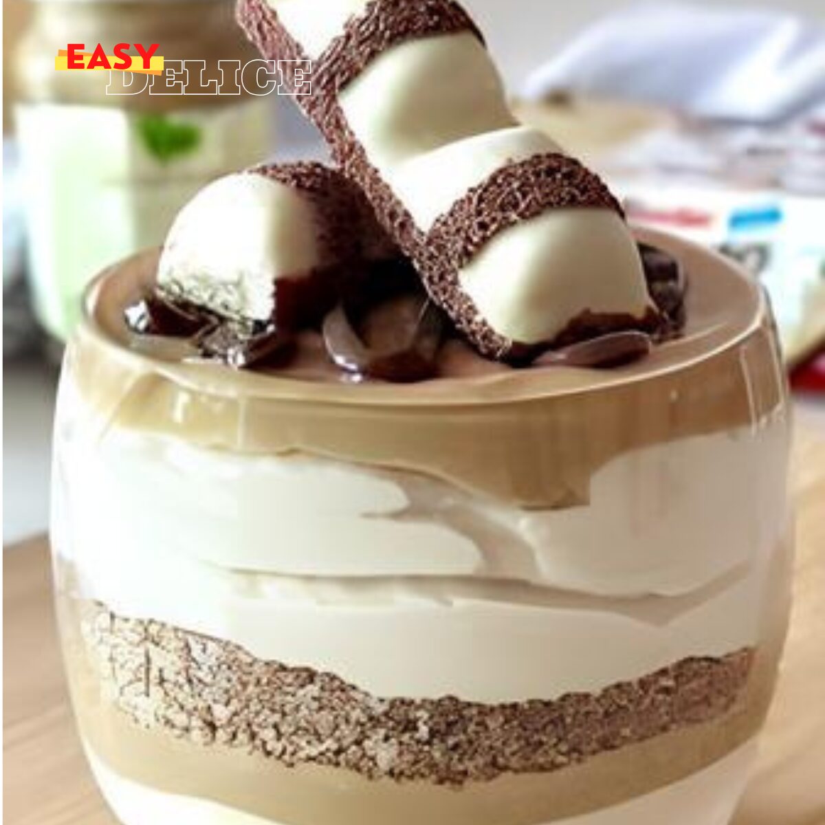 Recette de Crème Dessert au Chocolat et Kinder Bueno White : Un Délice ...