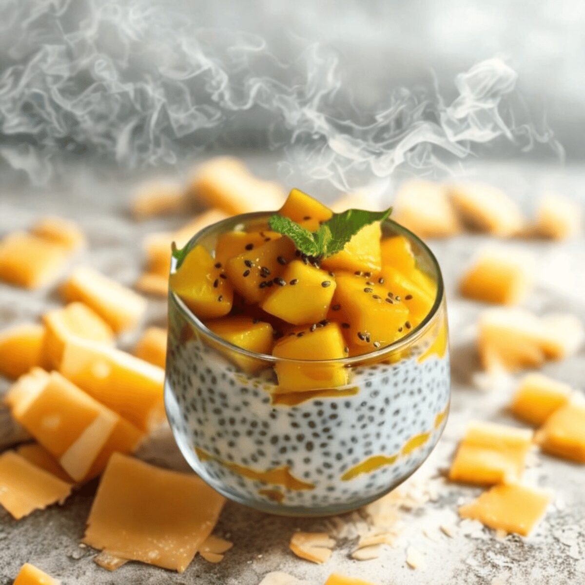 Pudding de Chia à la Noix de Coco et Mangue : Un Dessert Sain et ...