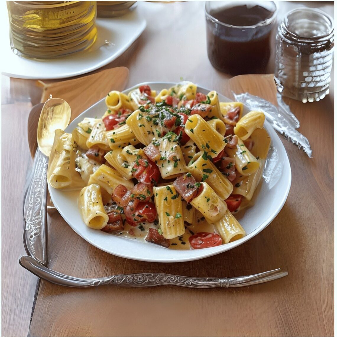 Pâtes au Boursin, Lardons et Tomates : Une Recette Rapide et Crémeuse ...