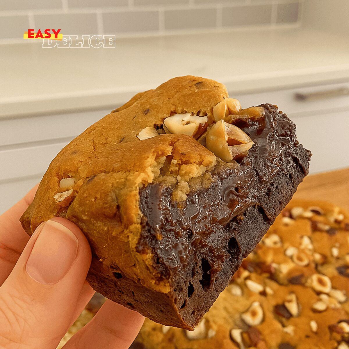 Brookie Choco & Noisette : Recette Gourmande et Facile - EasyDélice ...