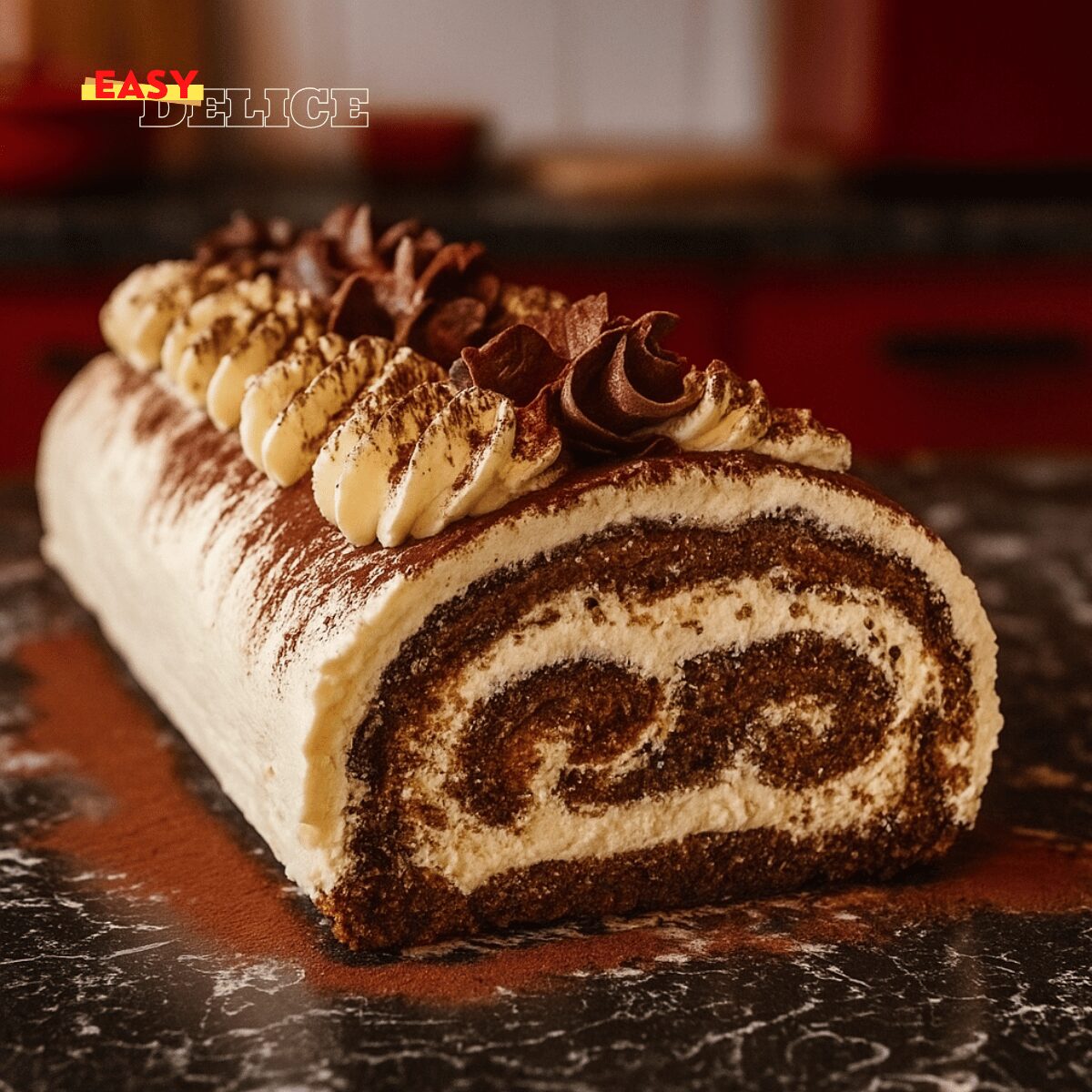 Bûche de Noël Tiramisu au Mascarpone – Dessert Festif & Irrésistible ...