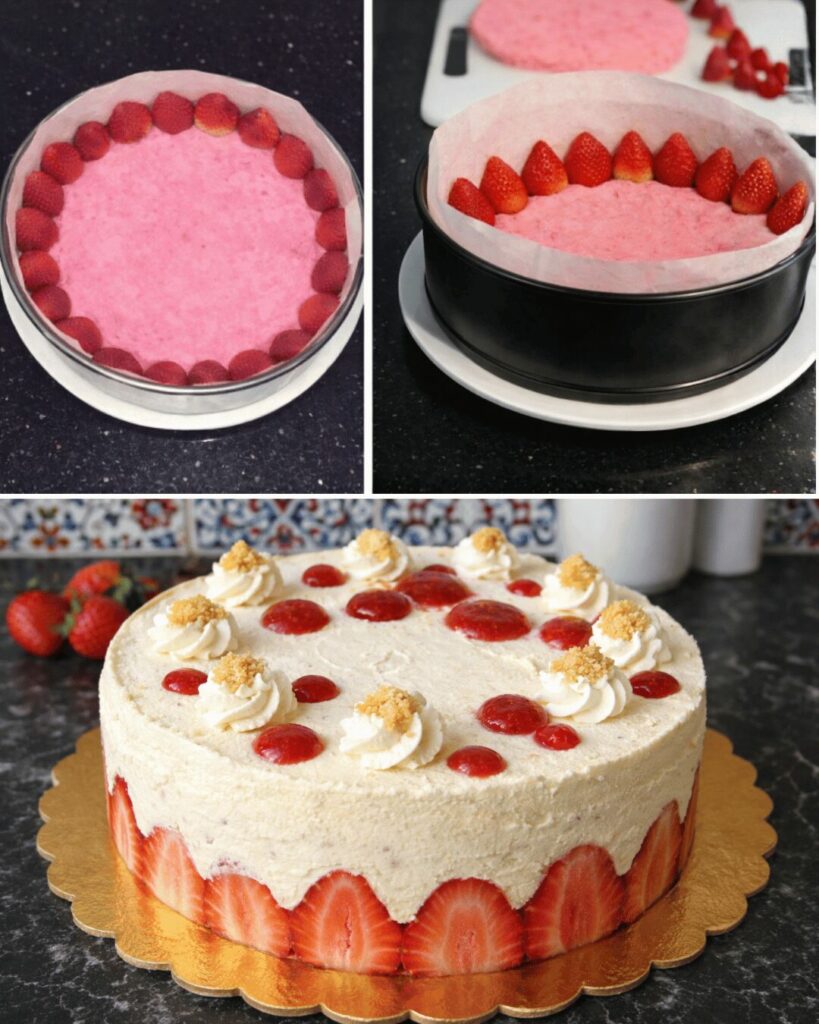 Gâteau Fraise Façon Fraisier – Dessert Printanier Chic et Savoureux ...